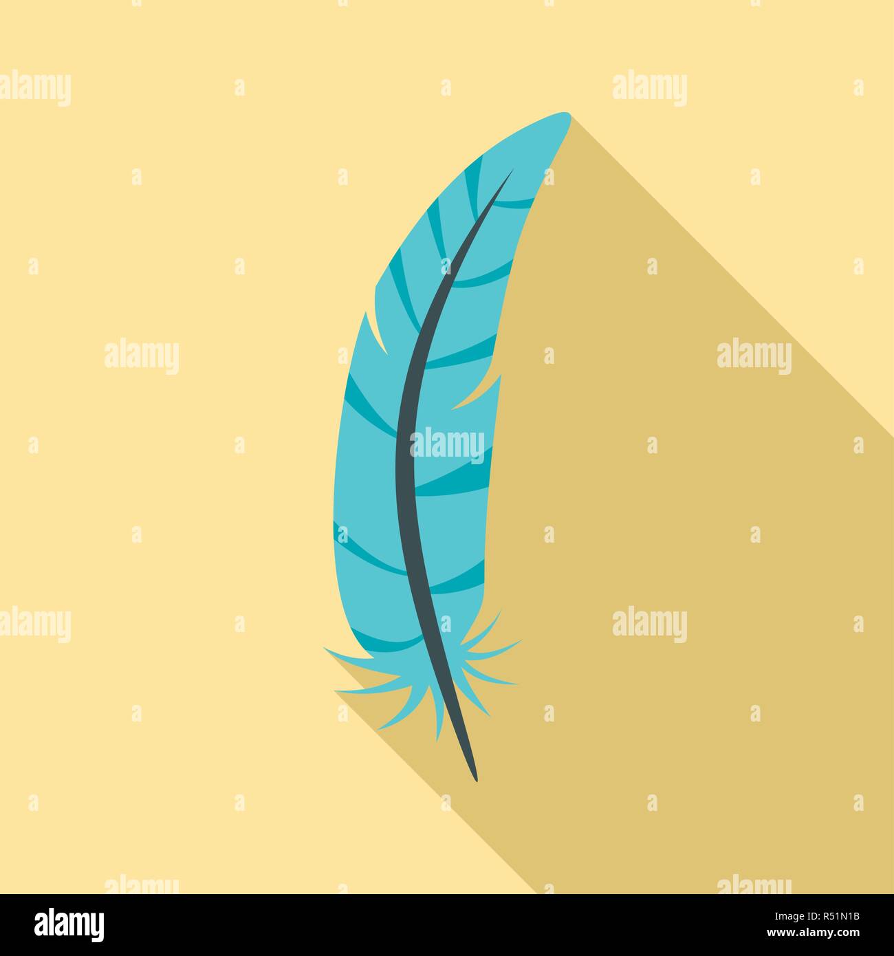 Print feather icon. Flat illustration of print feather vector icon for ...