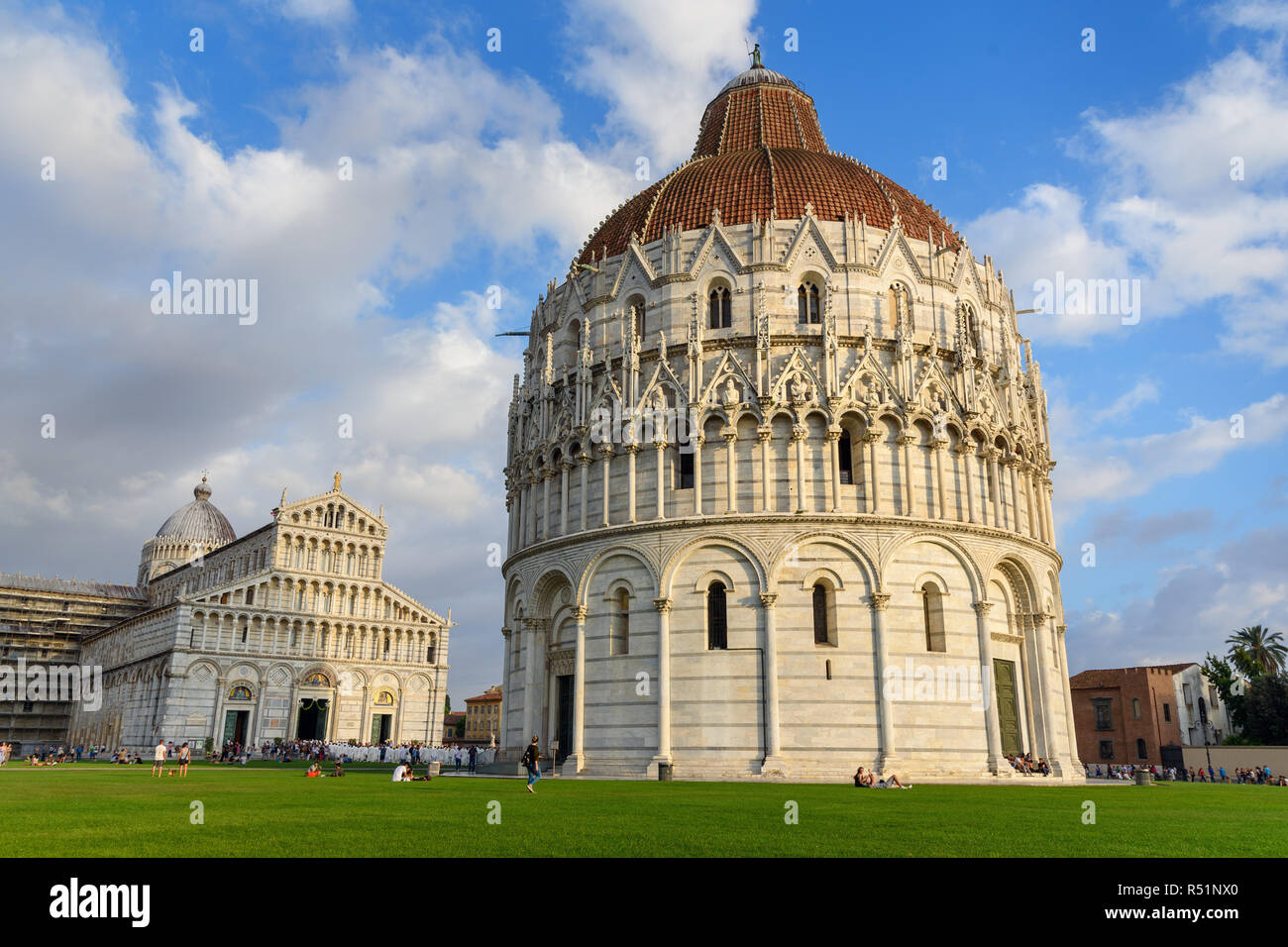 Pisa Baptistery of St. John and Cathedral or Duomo di Santa Maria ...