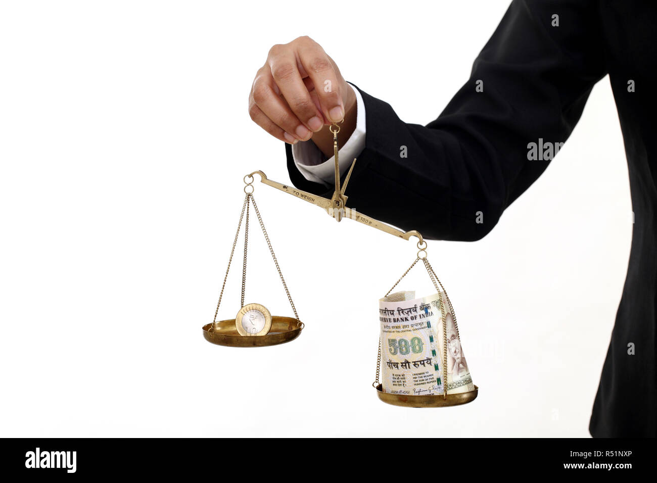 Indian currency notes coin hi-res stock photography and images - Alamy