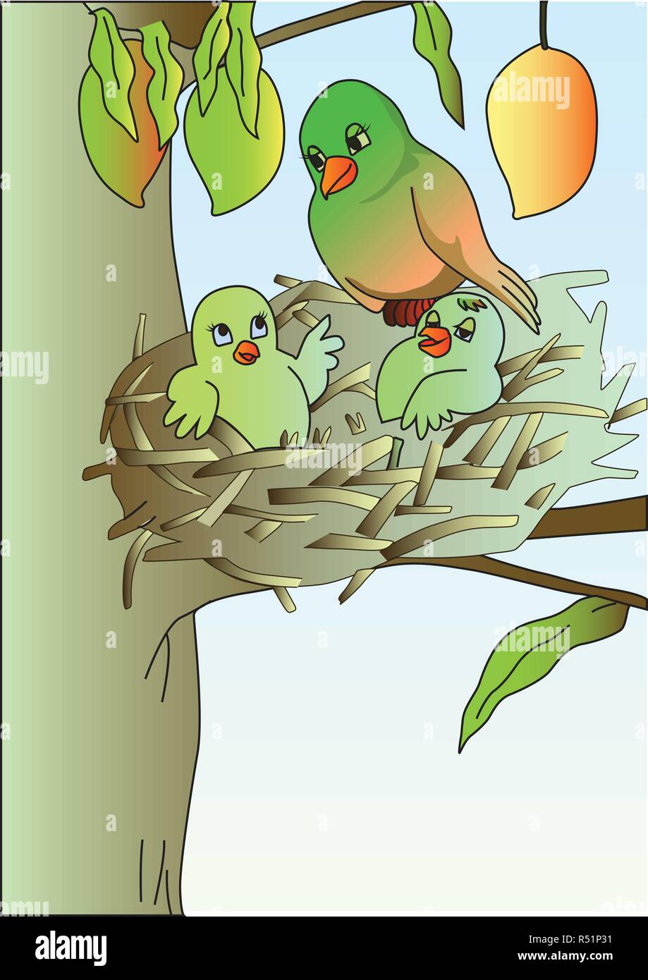 Bird nest Stock Vector Images - Alamy