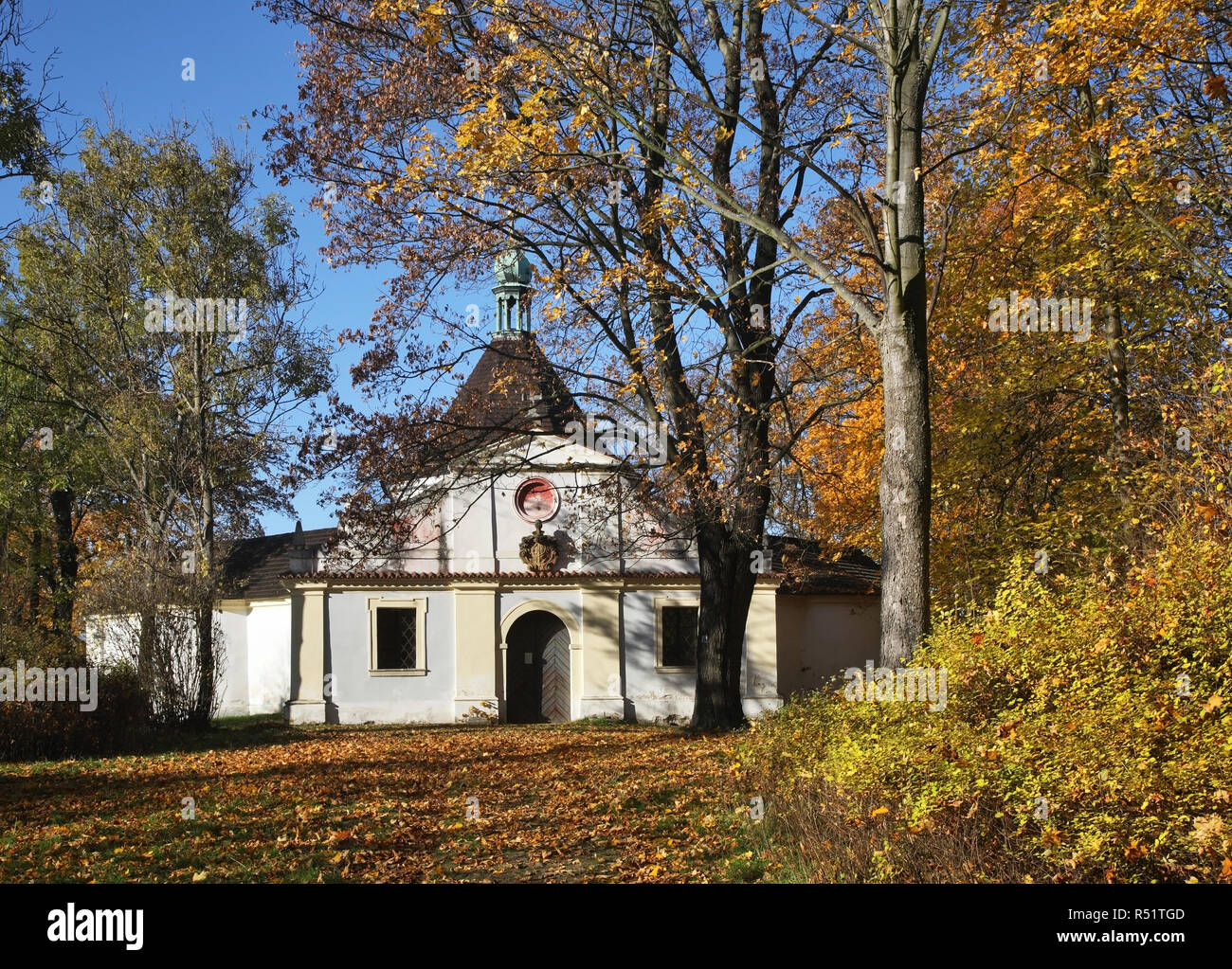 Chapel of Our Lady Dolorous on Mountain of Cross in Cesky Krumlov ...