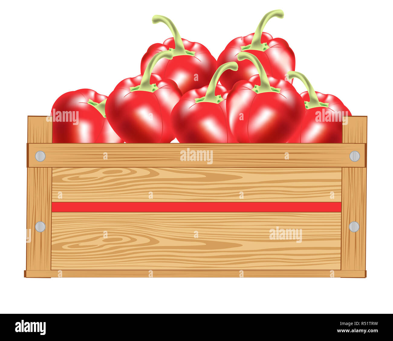 Red pepper in box Stock Photo - Alamy