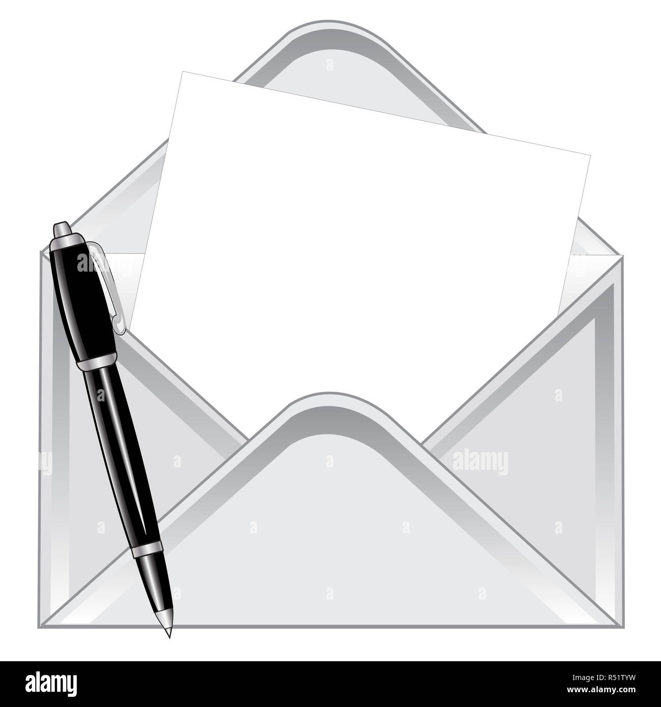 Envelope with letter Stock Photo - Alamy