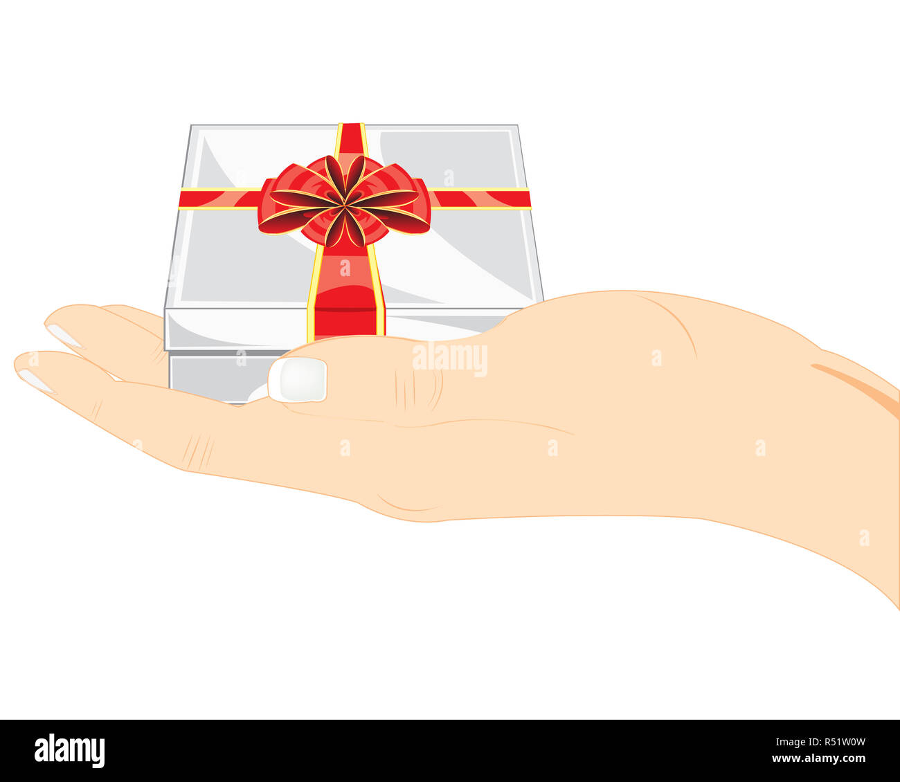 Gift in hand Stock Photo - Alamy