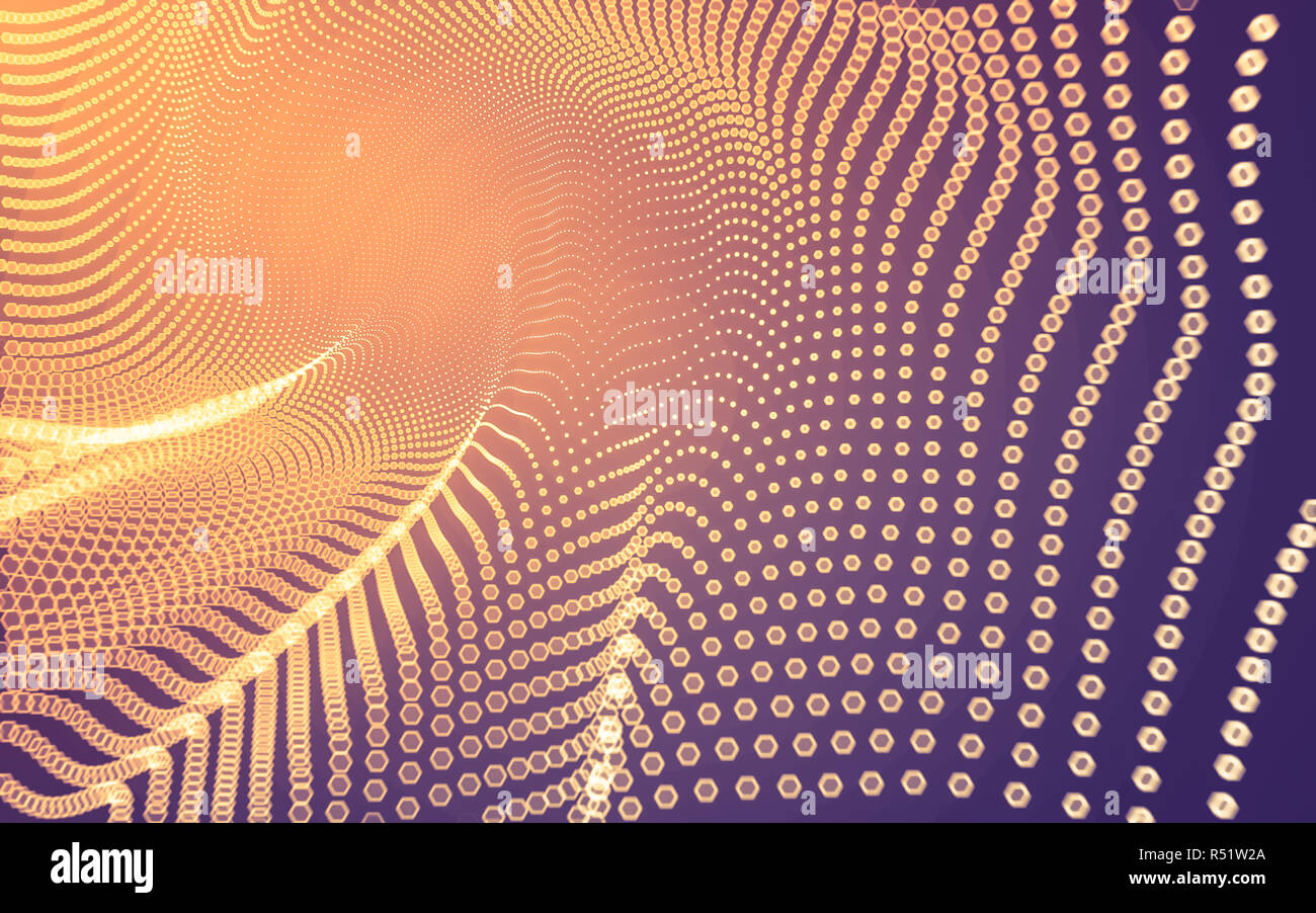 Abstract polygonal space low poly dark background, 3d rendering Stock ...