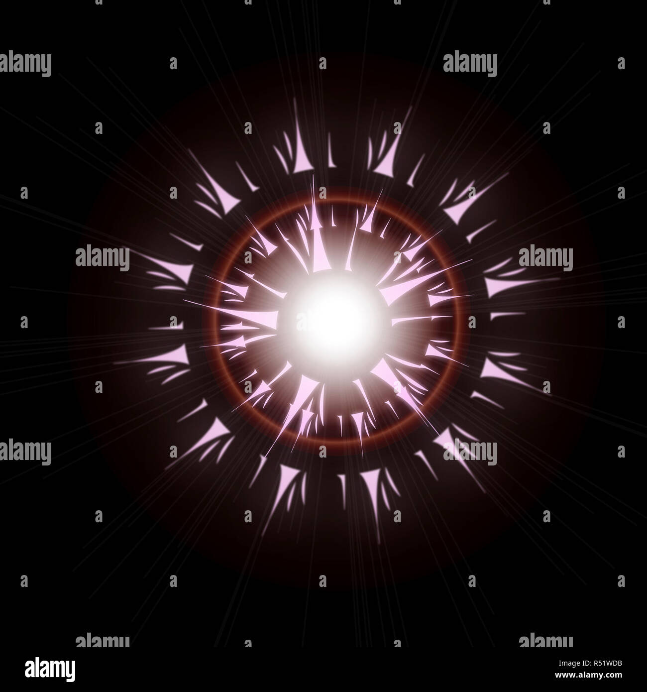 Bright Star Burst Light Effect with Glittering, Glowing Sparkles ...