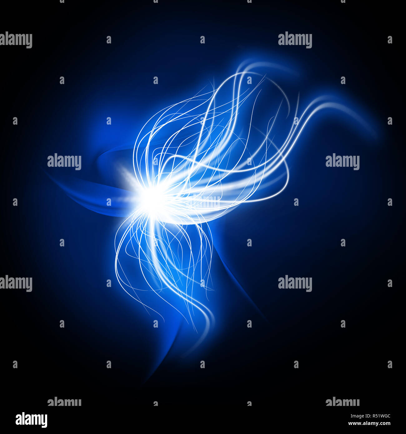 Bright Abstract Light Shape Fractal Effect, Shining Flare with Glowing ...