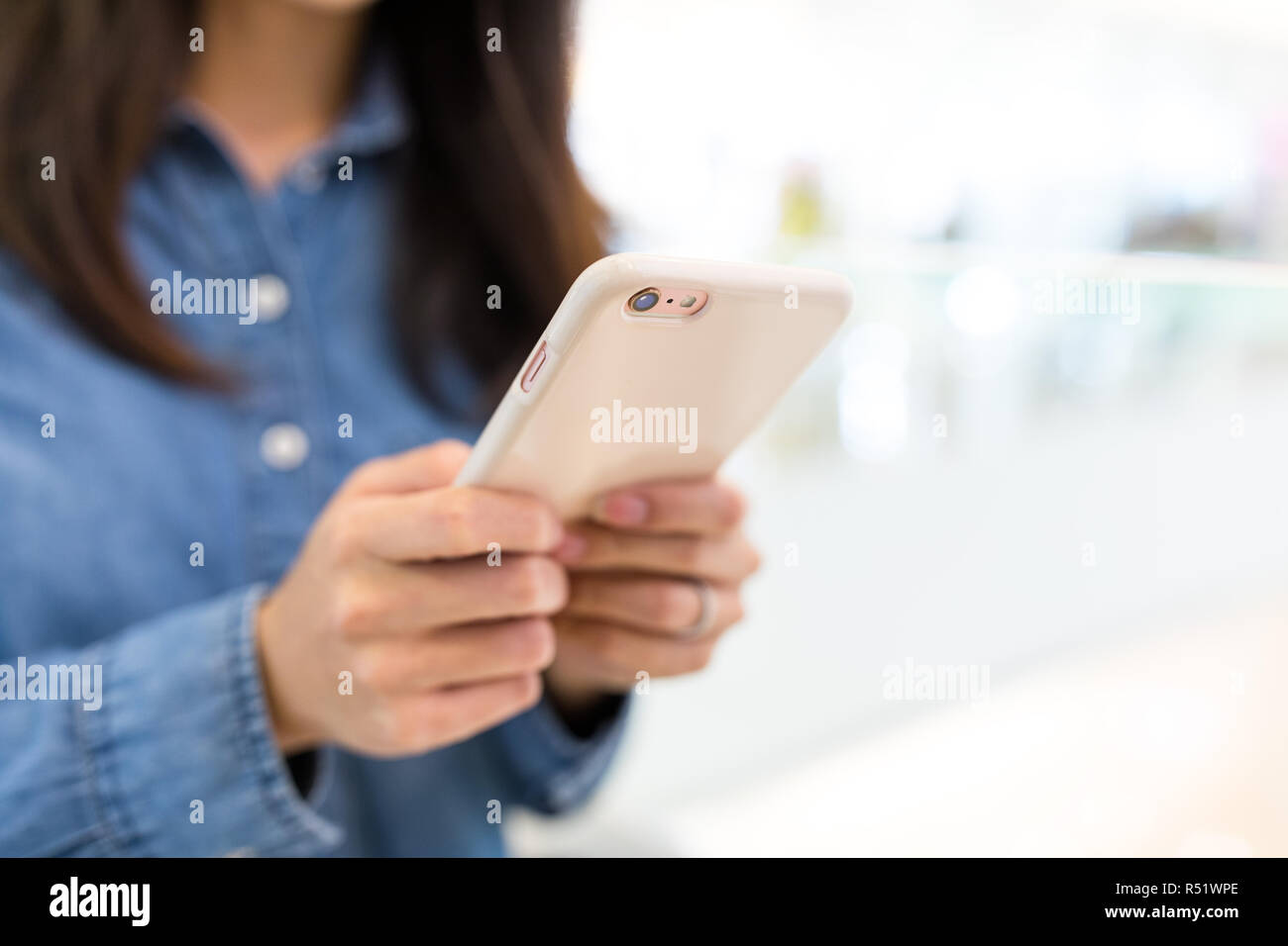 Finger touch on cellphone Stock Photo - Alamy