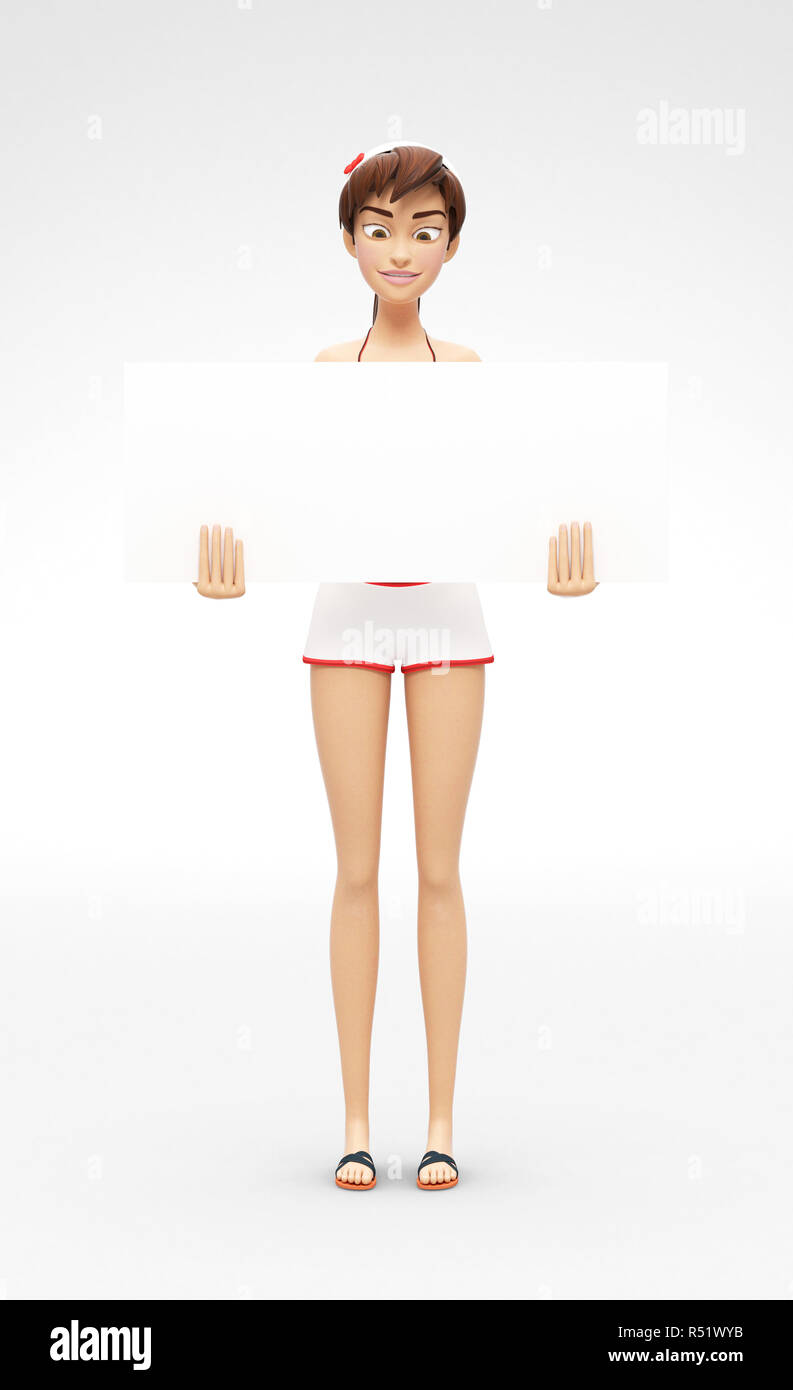 Blank Product Poster and Banner Mockup - Smiling and Happy 3D Bikini ...