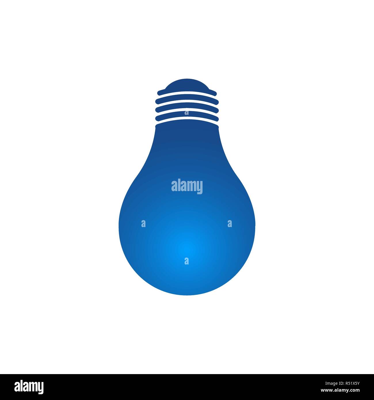 Idea concept. Light bulb icon illustration. Glowing lamp sign Stock ...