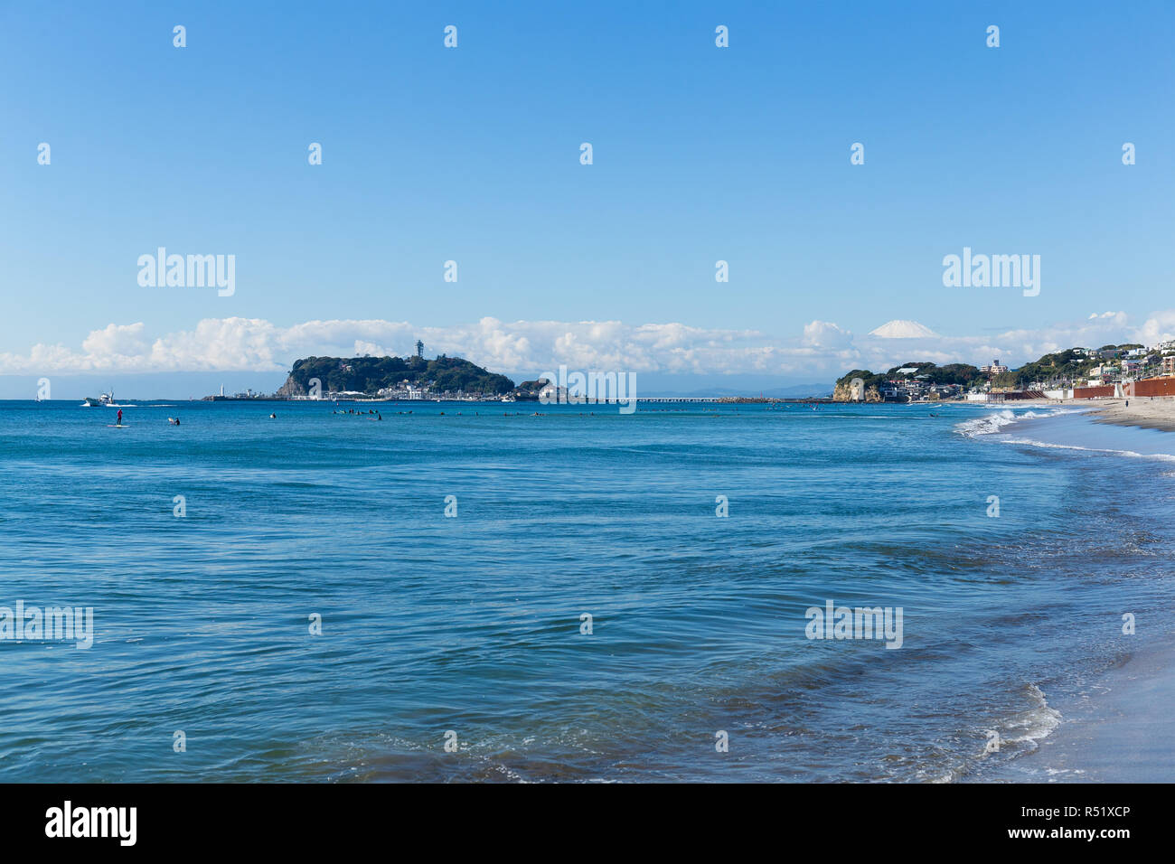 Enoshima Beach in Kamakura City of Japan Stock Photo - Alamy