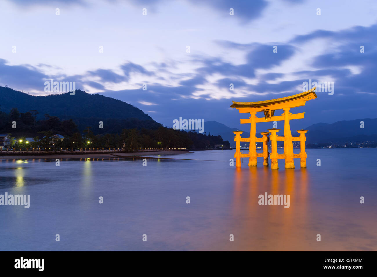 Itsukushima Shrine at night Stock Photo - Alamy