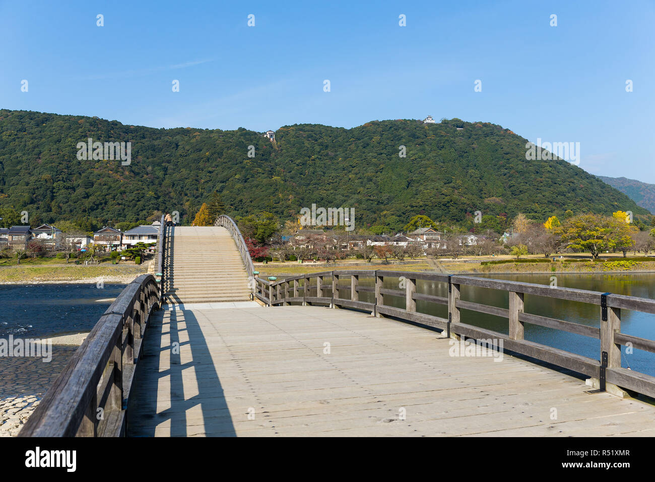 Wooden Kintai Bridge in Japan Stock Photo - Alamy