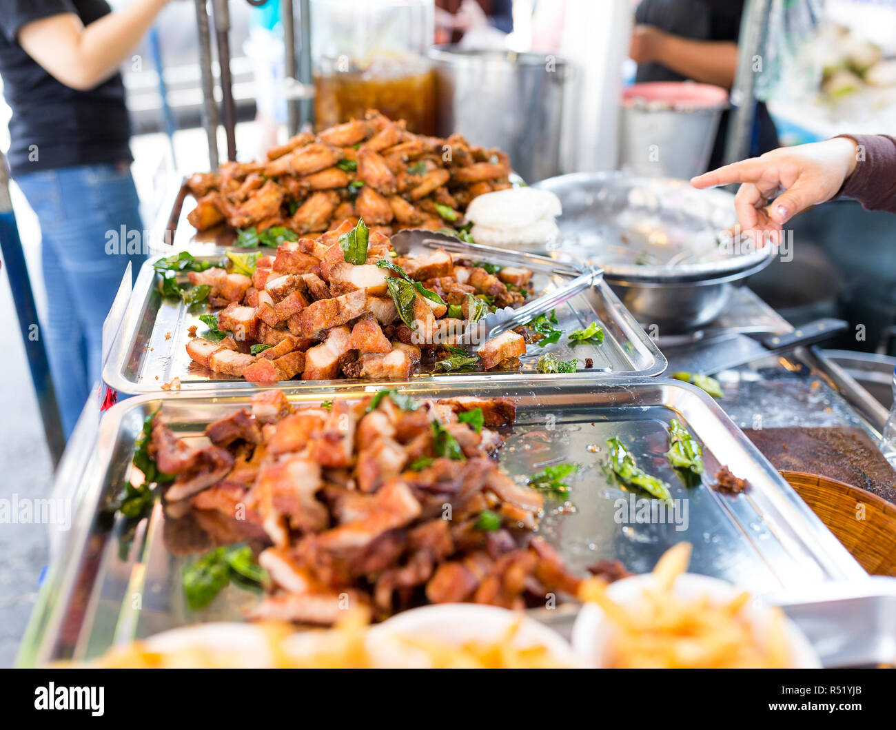 Weekend street market barbecue meat hi-res stock photography and images ...
