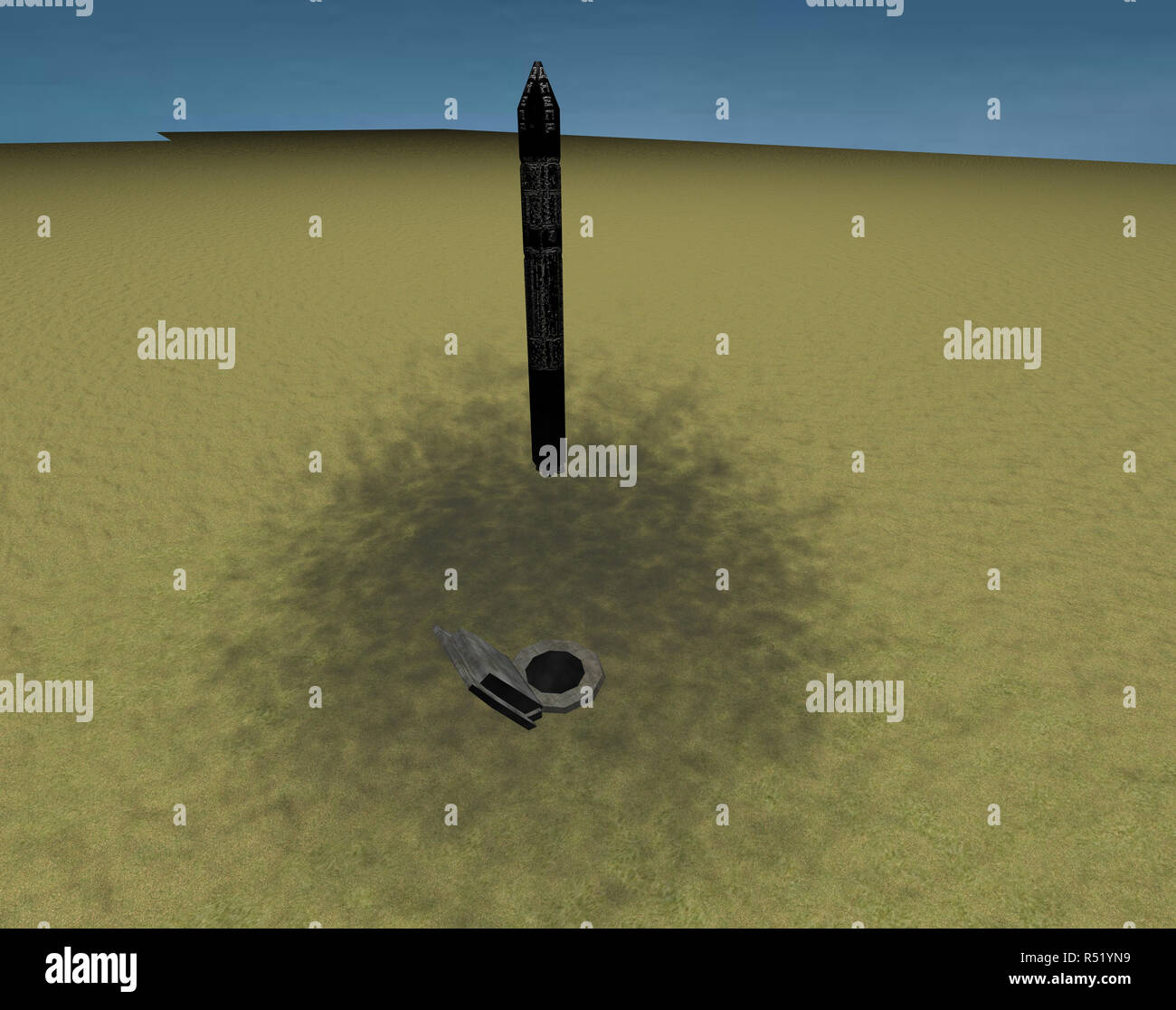 intercontinental ballistic missile at take-off Stock Photo - Alamy