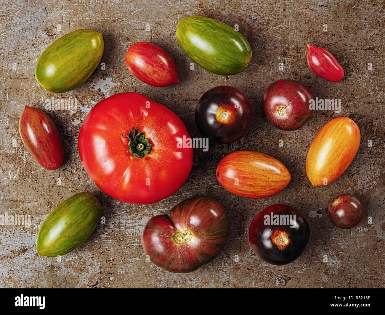 rustic heirloom tomato Stock Photo - Alamy
