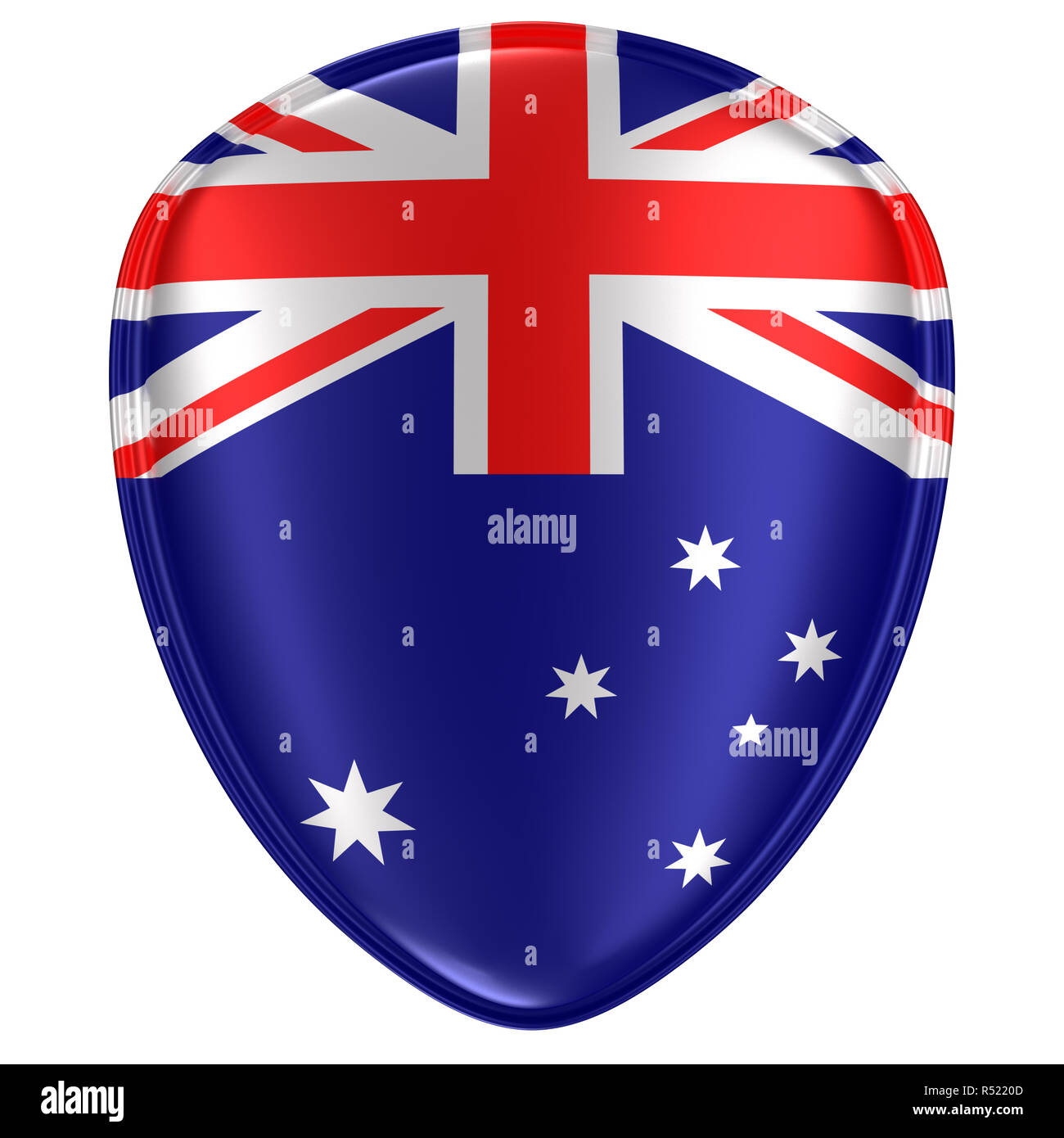 3d rendering of an Australia flag icon on white background Stock Photo ...