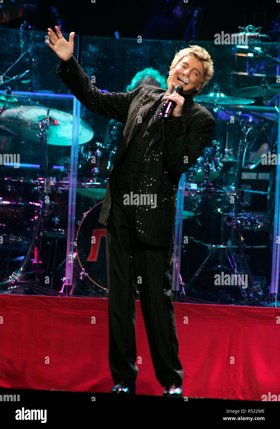 Barry Manilow performs in concert during his Music and Passion tour at ...