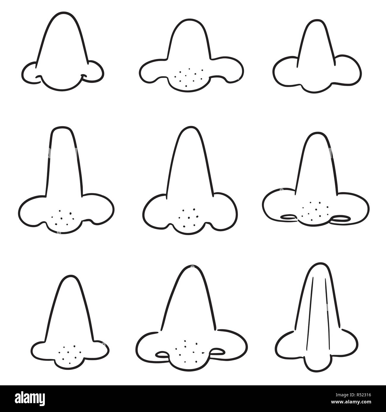 vector set of nose Stock Vector Image & Art - Alamy
