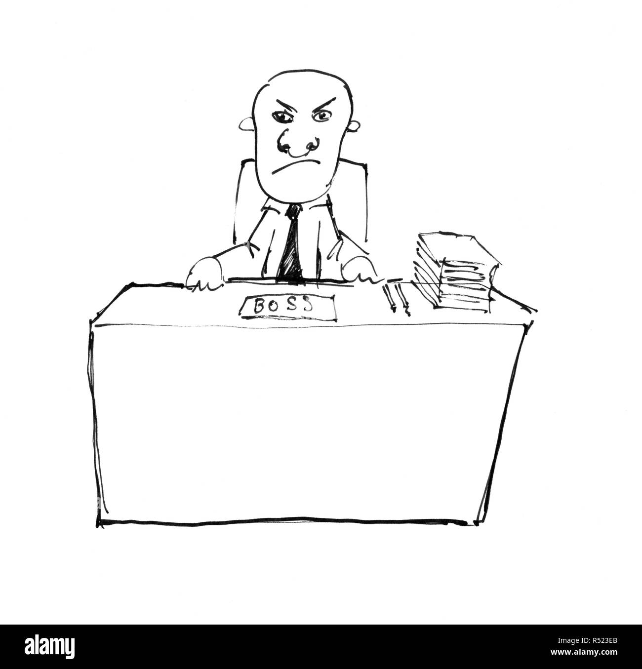 Office sitting desk Black and White Stock Photos & Images - Alamy