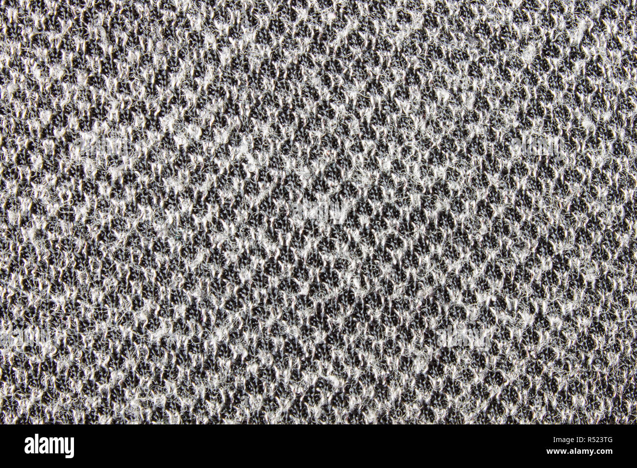 Black and White Knitting or Knitted Fabric Texture Pattern Background ...
