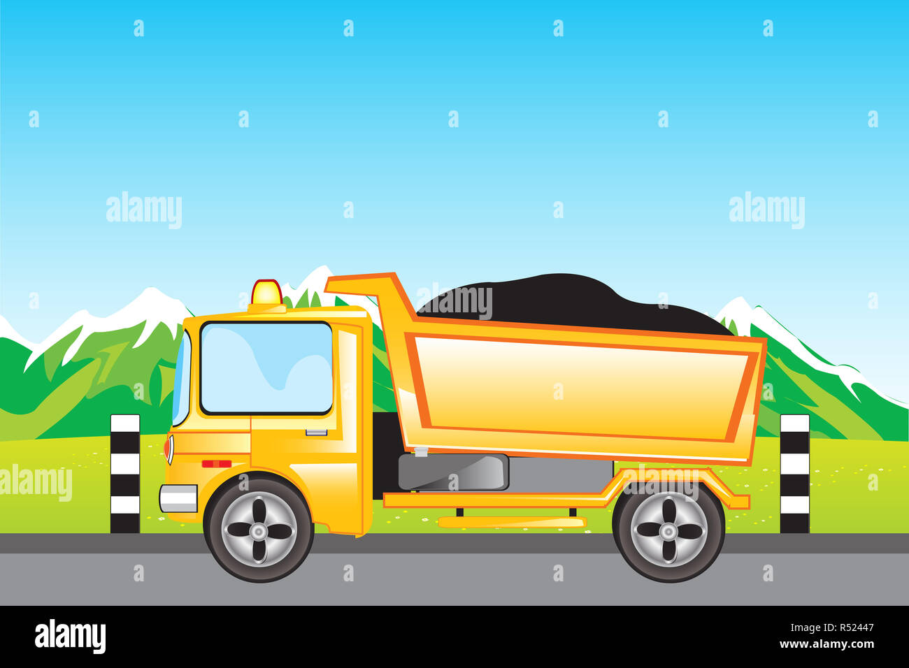 Cargo car on road Stock Photo - Alamy