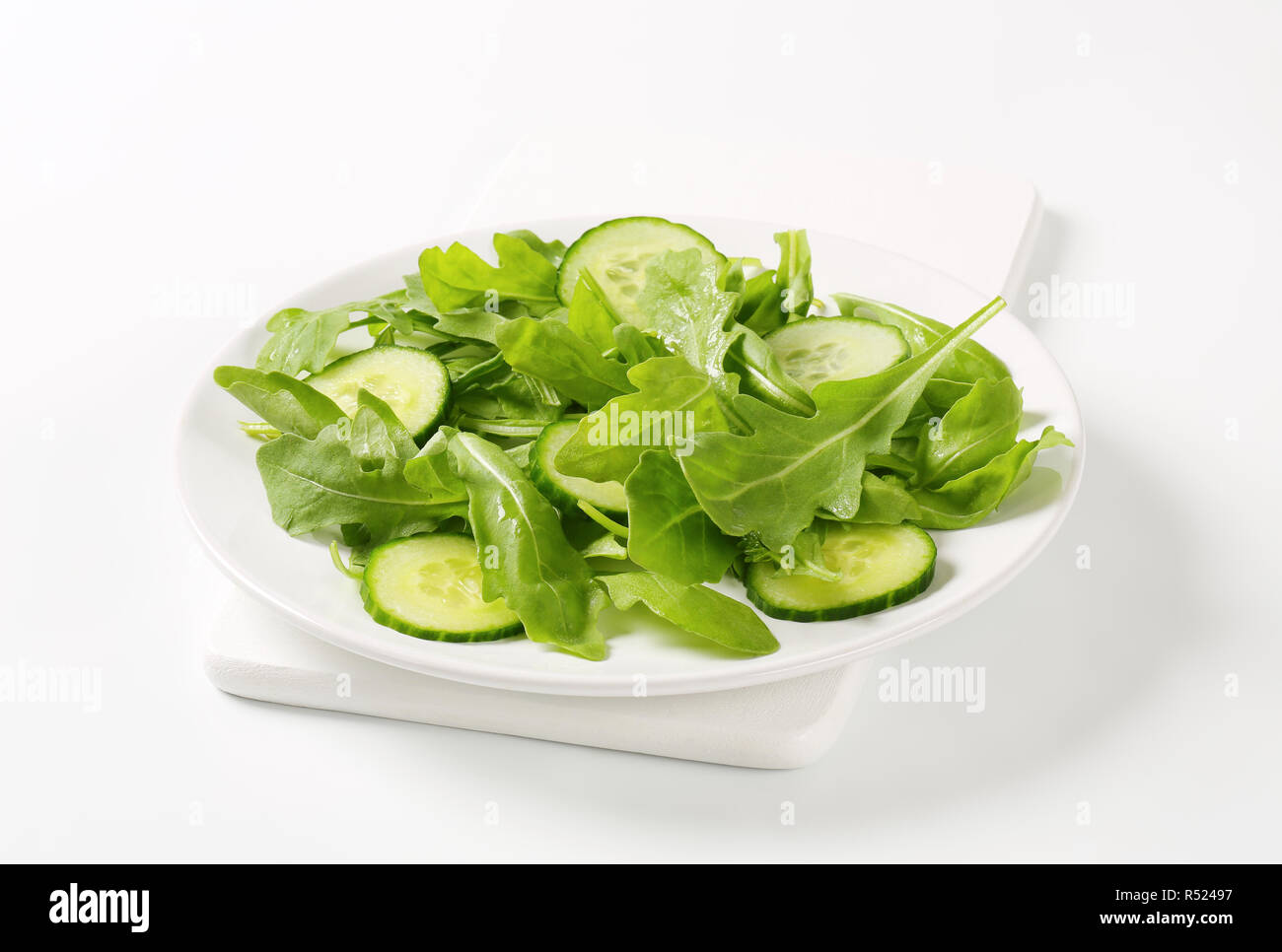 Rocket and cucumber salad Stock Photo - Alamy