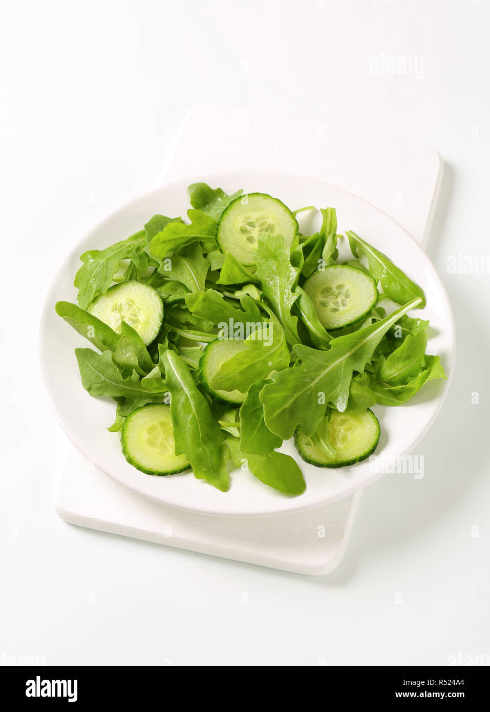 Rocket and cucumber salad Stock Photo - Alamy