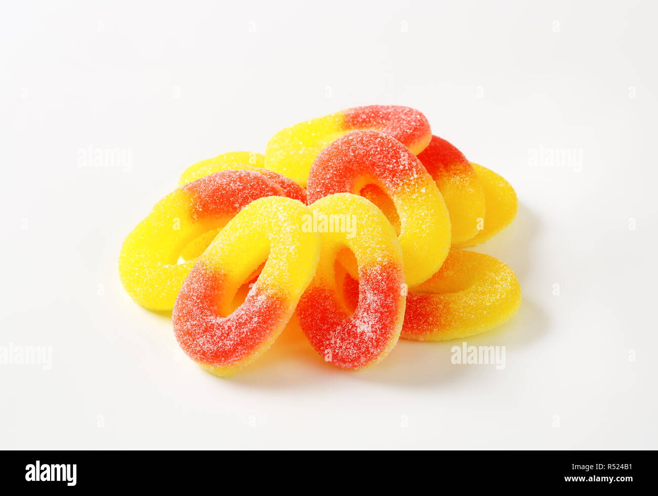 Gummy peach rings hi-res stock photography and images - Alamy