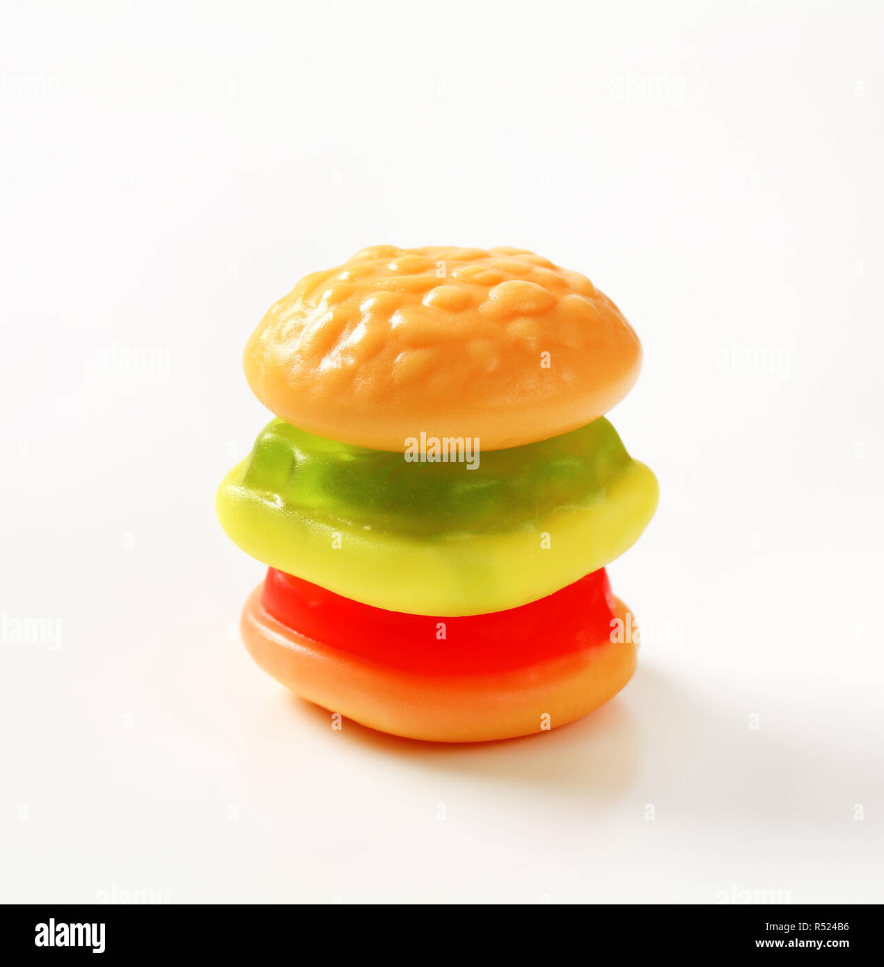 Gummy burger candy Stock Photo - Alamy