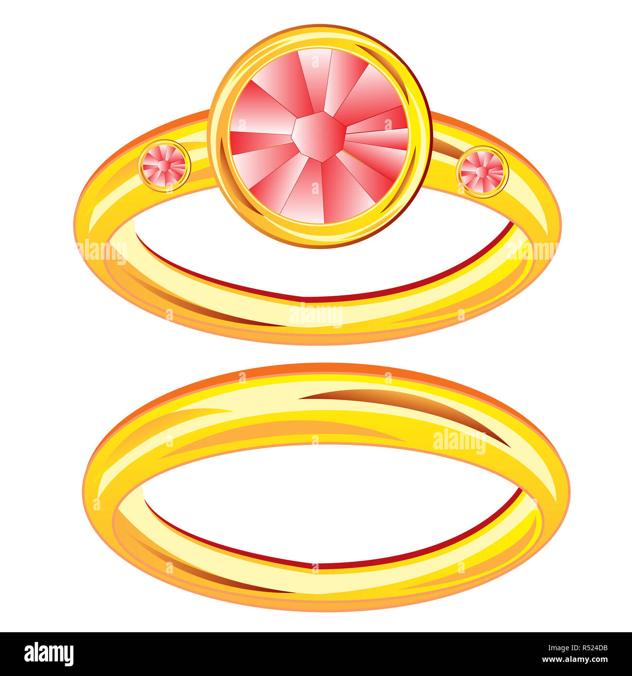 Two gold rings Stock Photo - Alamy