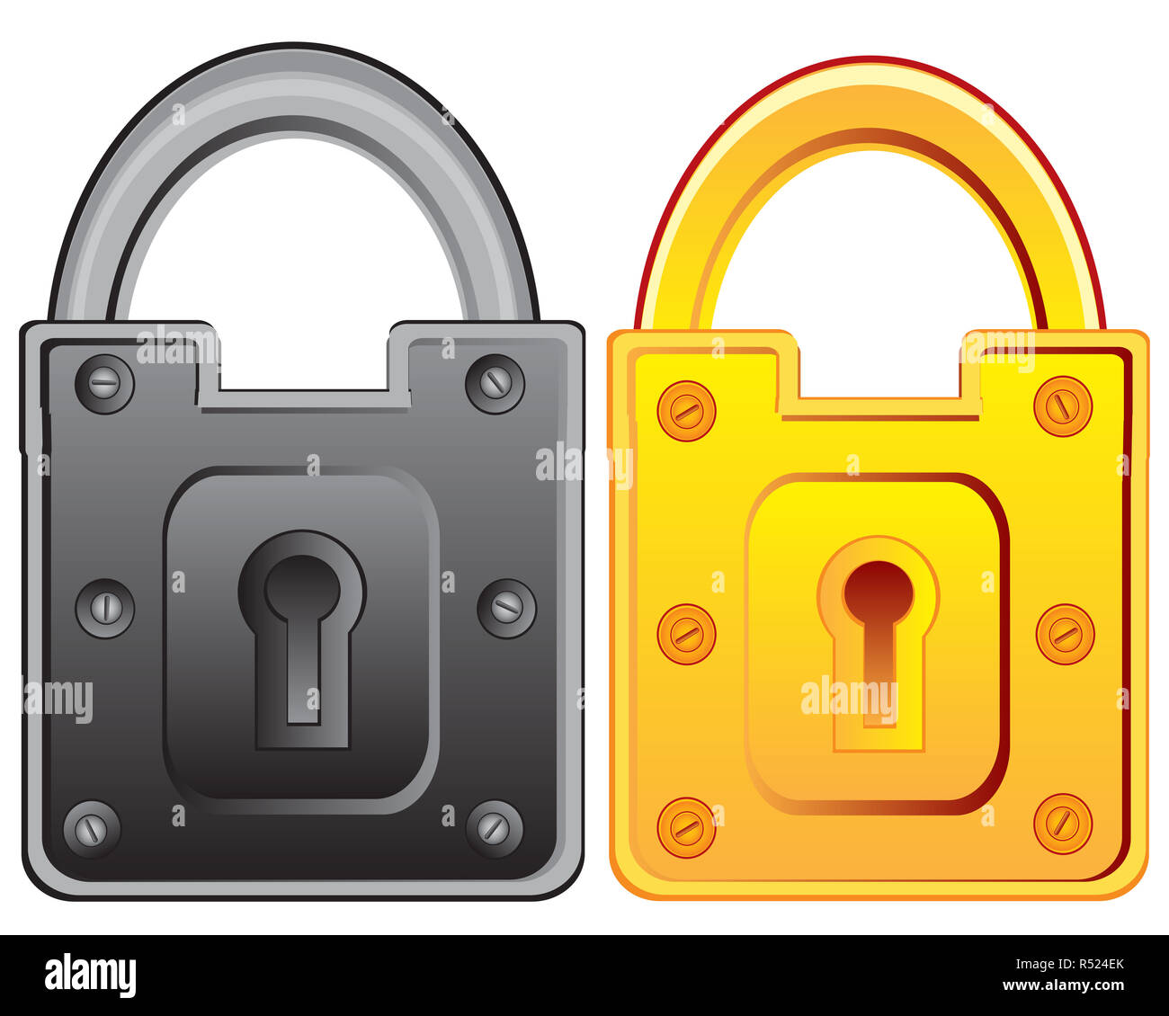 Two locks hi-res stock photography and images - Alamy