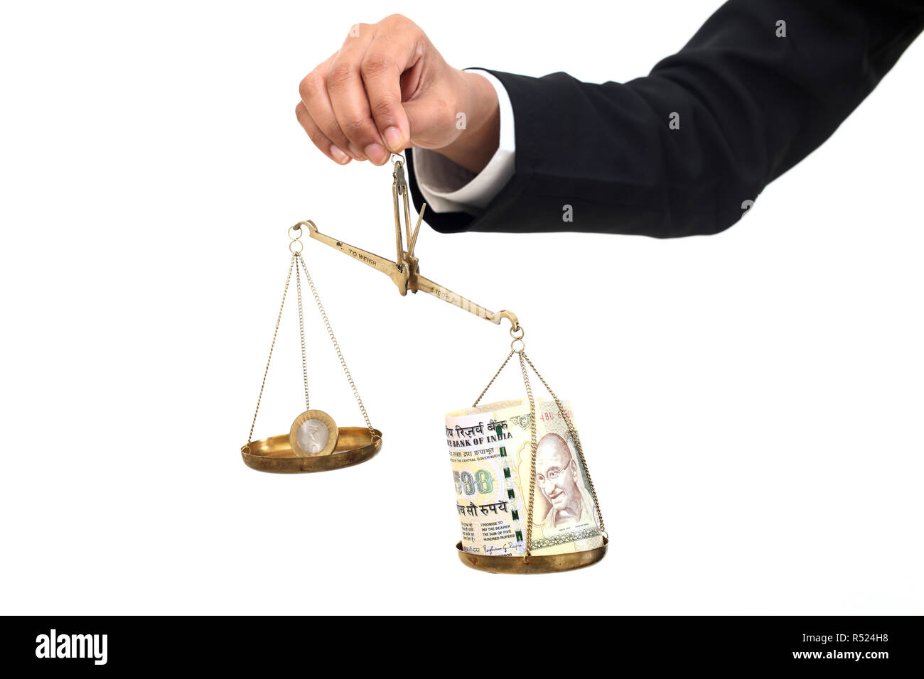 Indian currency notes coin hi-res stock photography and images - Alamy