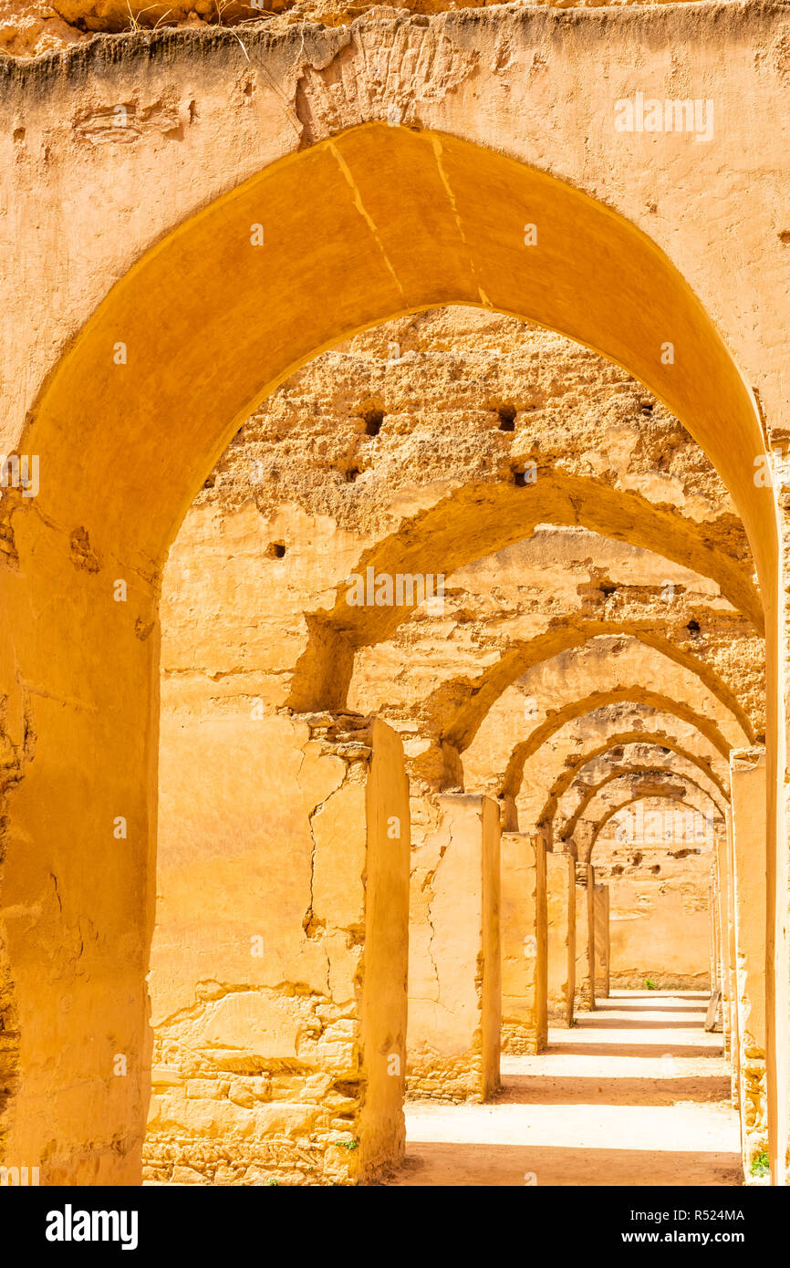 Meknes Royal Stables of the romans, Morocco Stock Photo - Alamy