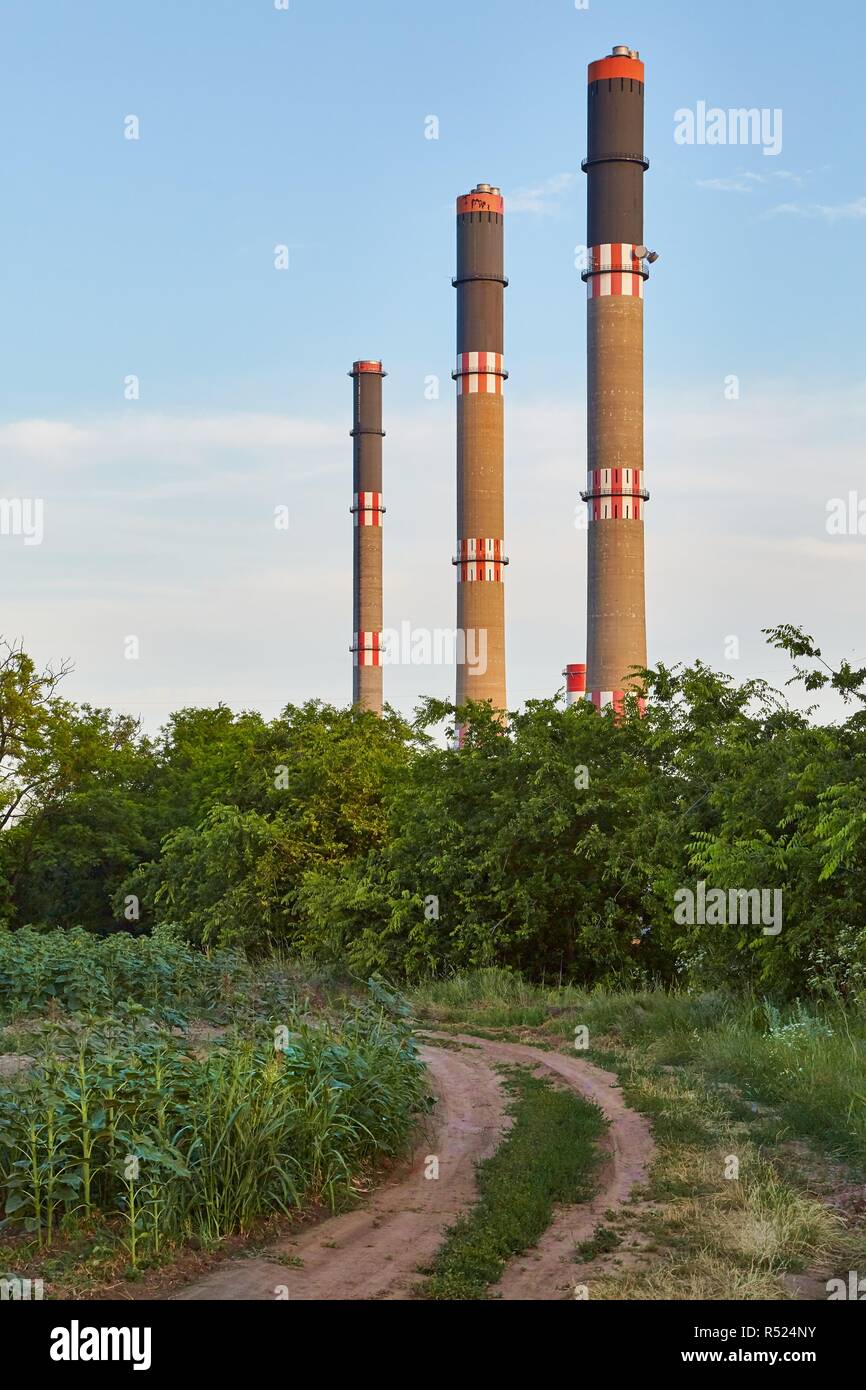 Industrial Chimney Line Stock Photo - Alamy