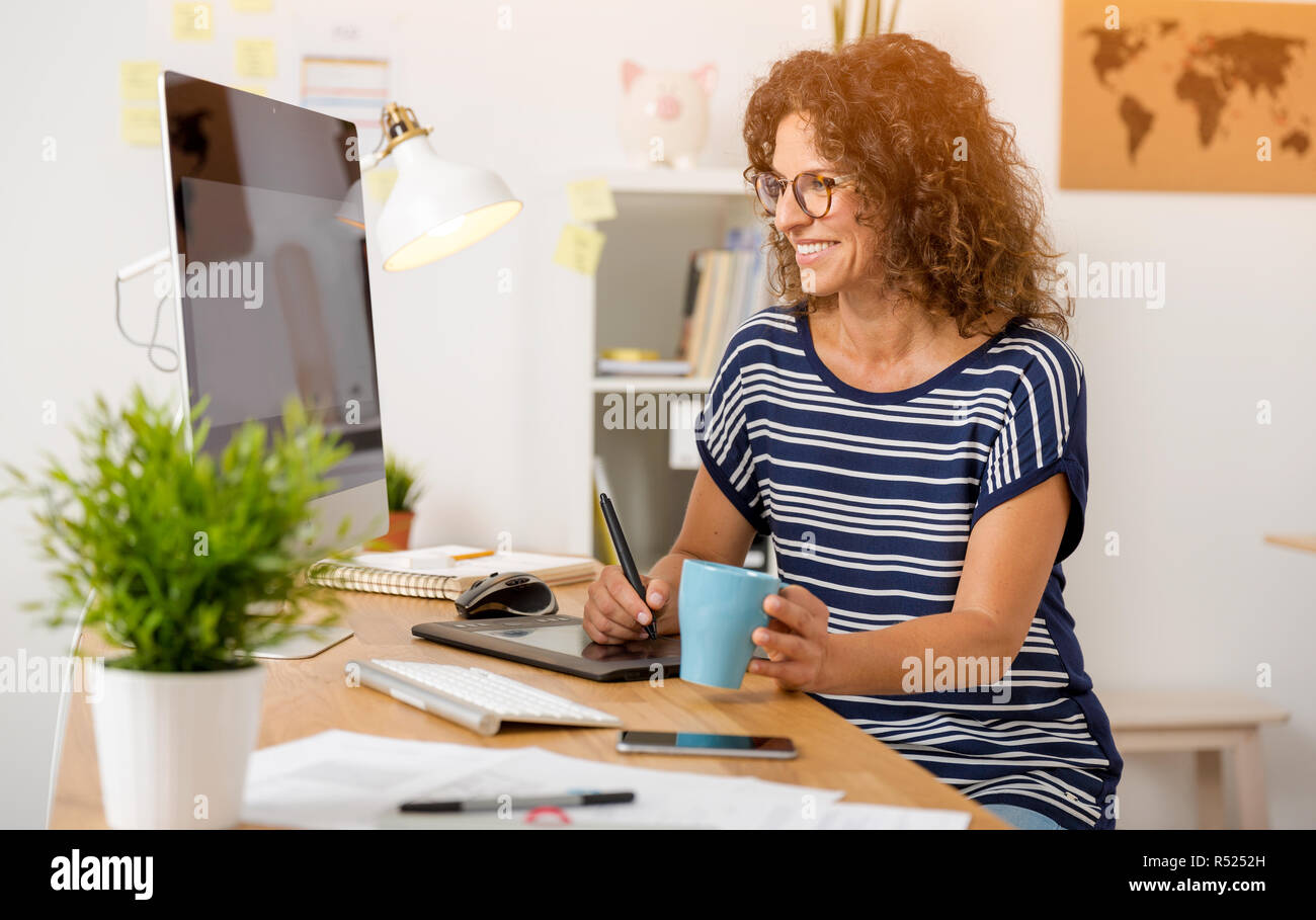 Doing some design work Stock Photo - Alamy