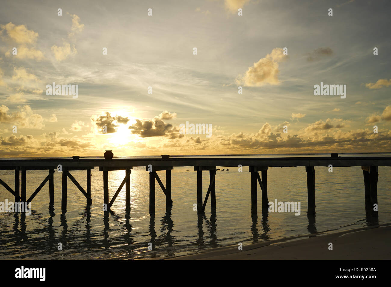 wooden bridge on the beach Stock Photo - Alamy