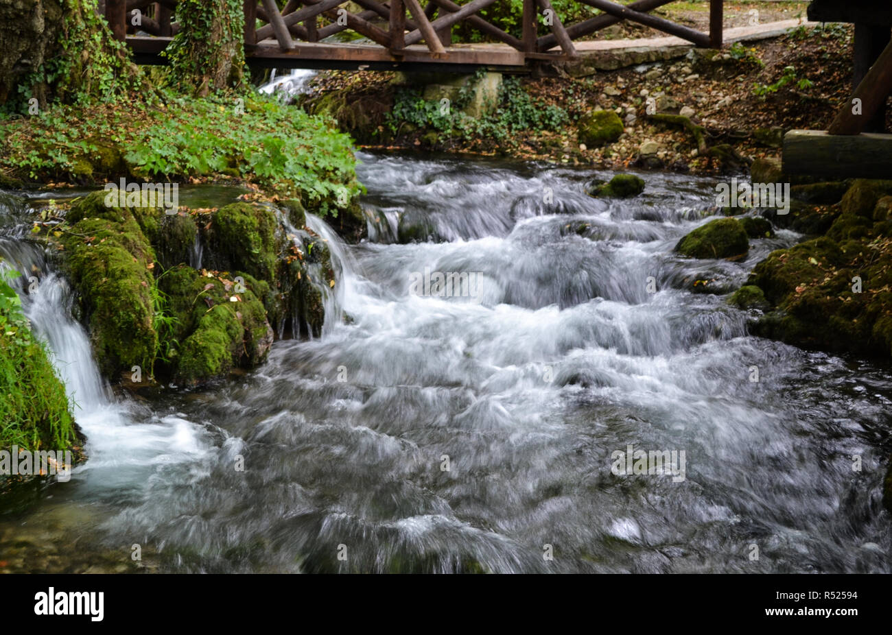 Captured cascade water flow Stock Photo - Alamy