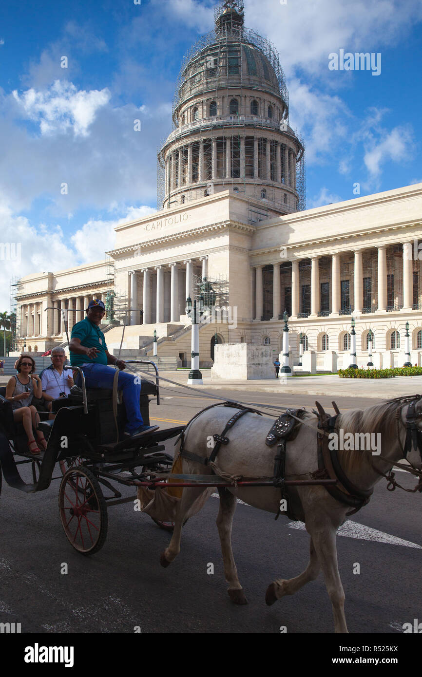 Havana, Cuba - January 22,2017: National Capitol Building in Havana ...