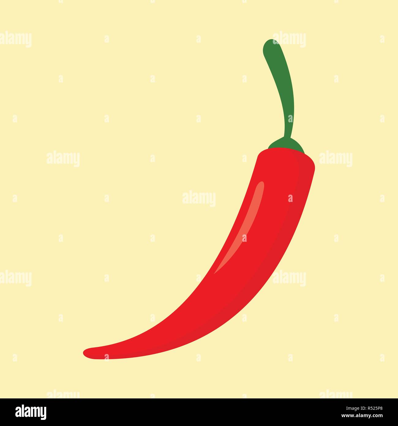 Red chilli icon. Flat illustration of red chilli vector icon for web ...