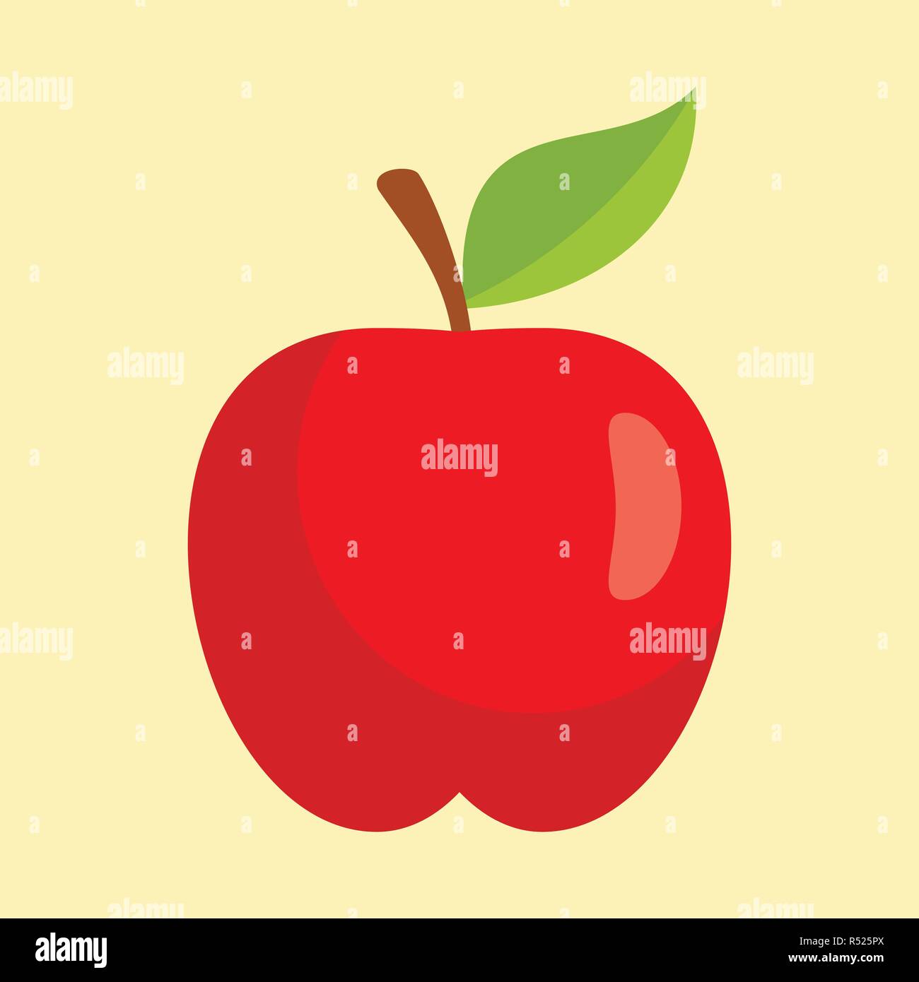 Red apple icon. Flat illustration of red apple vector icon for web ...