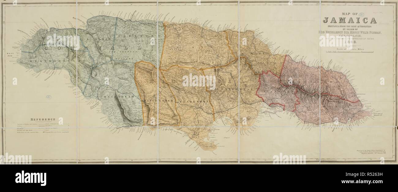 Jamaica Map Stock Photos & Jamaica Map Stock Images - Alamy