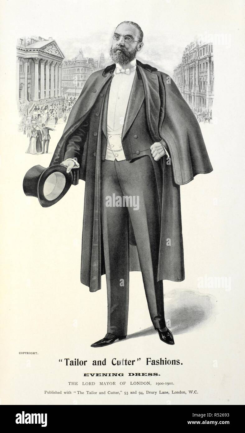 Evening dress. The Lord Mayor of London, 1900-1901. 'Tailor and cutter ...