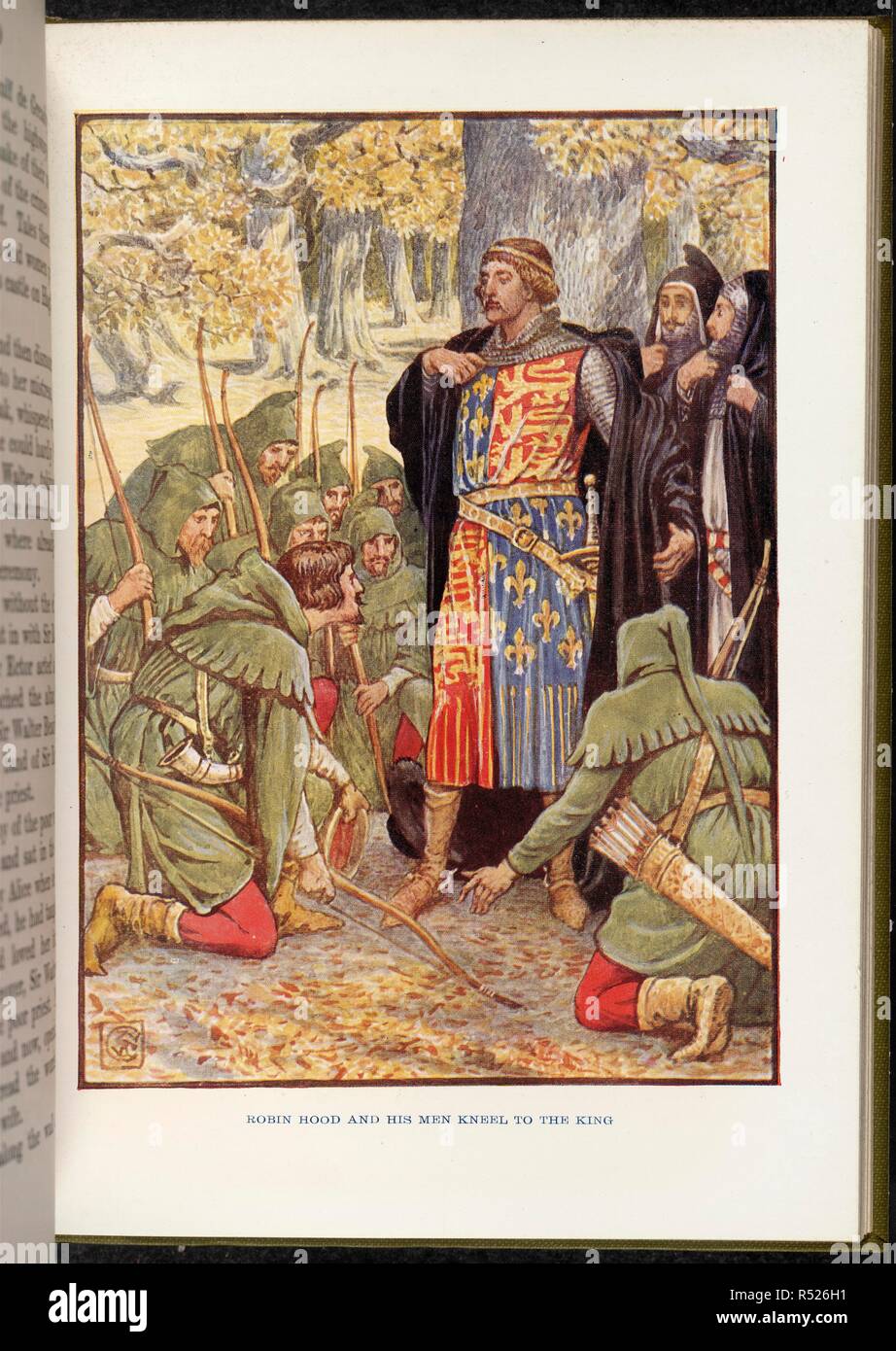 Robin hood and his merry men with 8 illustrati hi-res stock photography ...