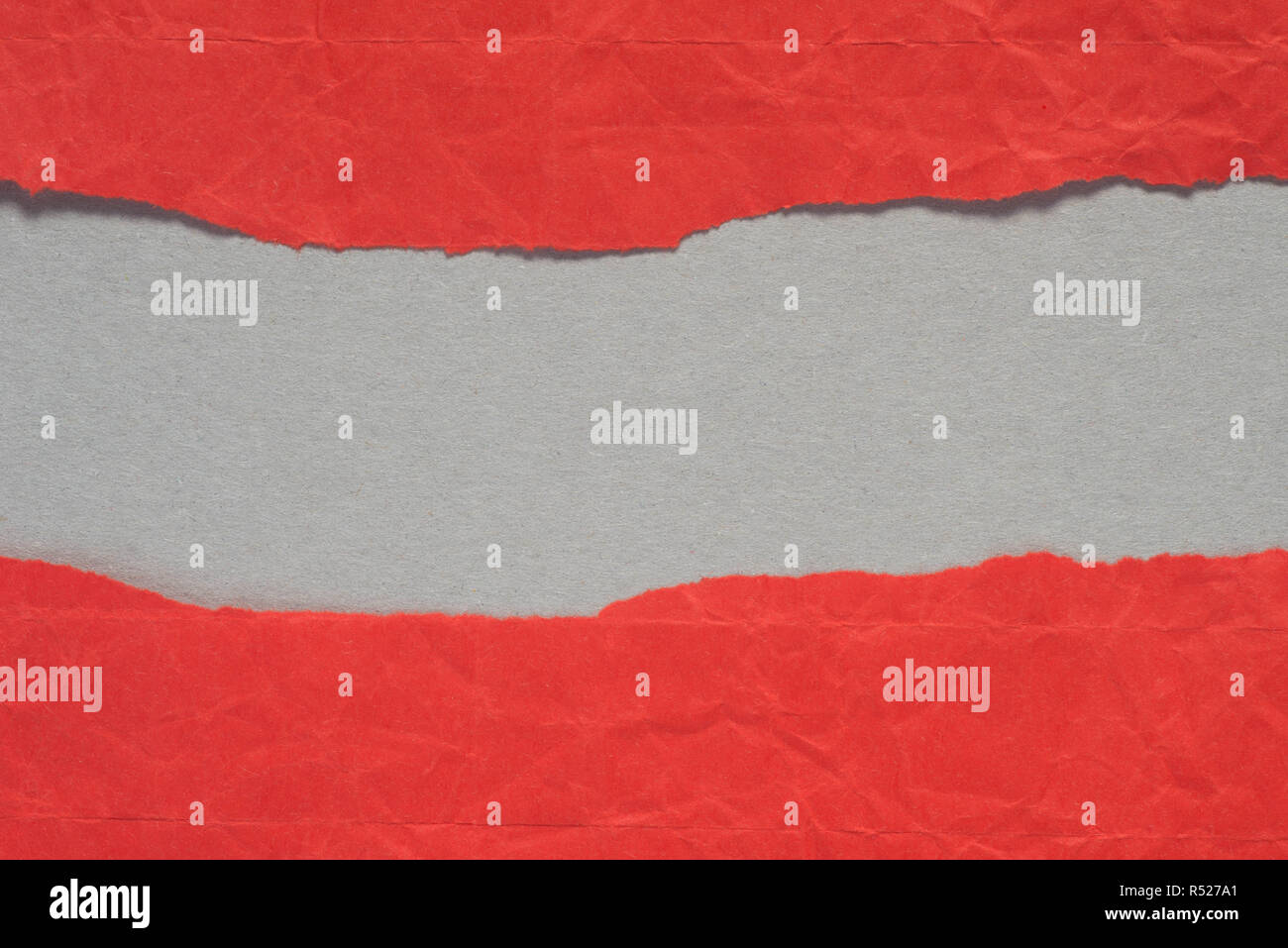 red torn paper with copy space on gray background texture Stock Photo ...