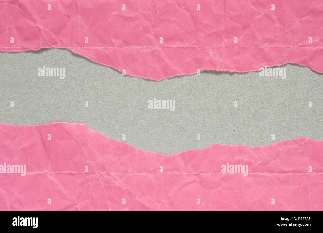 pink torn paper with copy space on gray background texture Stock Photo ...