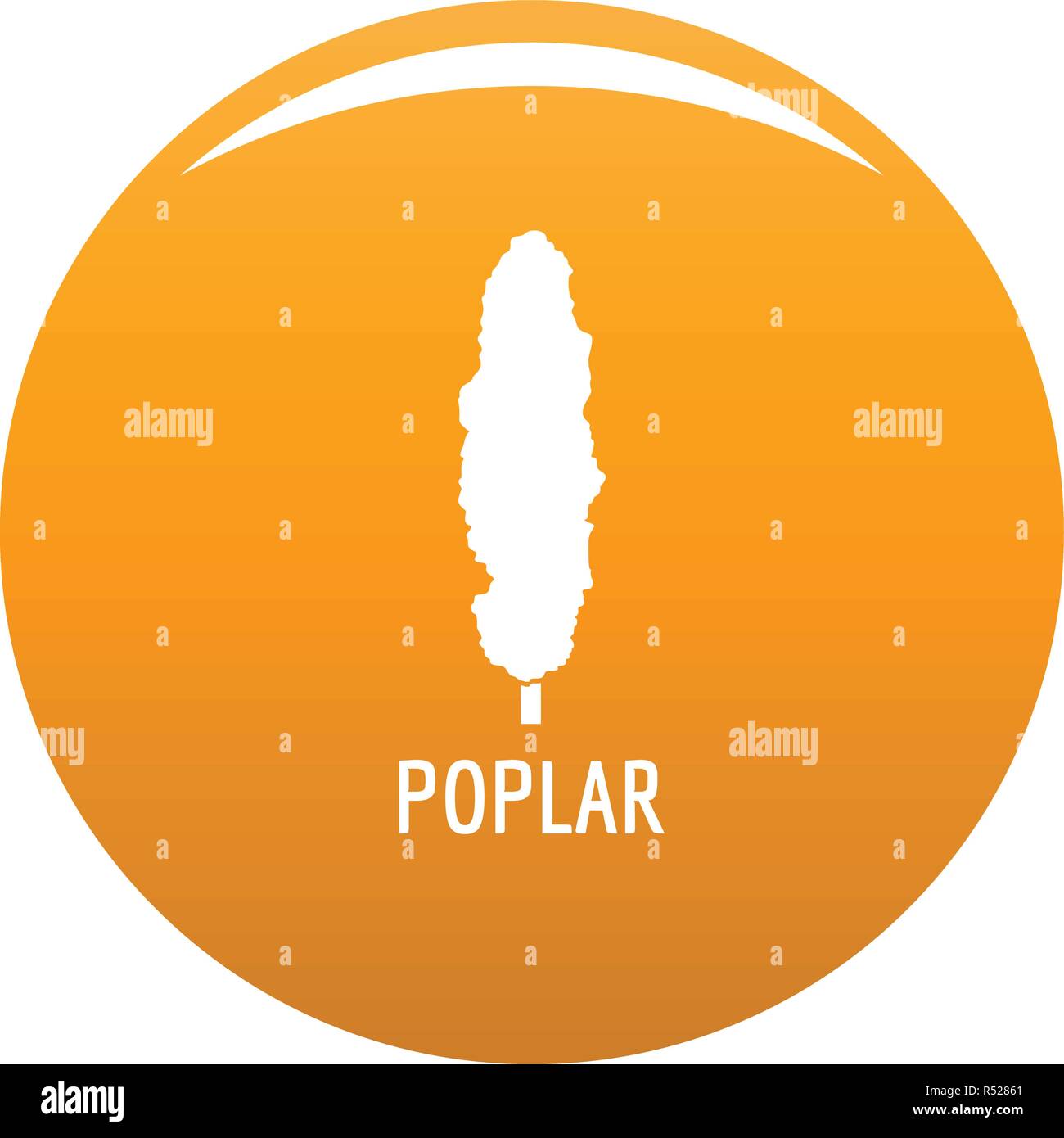 Poplar tree icon. Simple illustration of poplar tree vector icon for ...