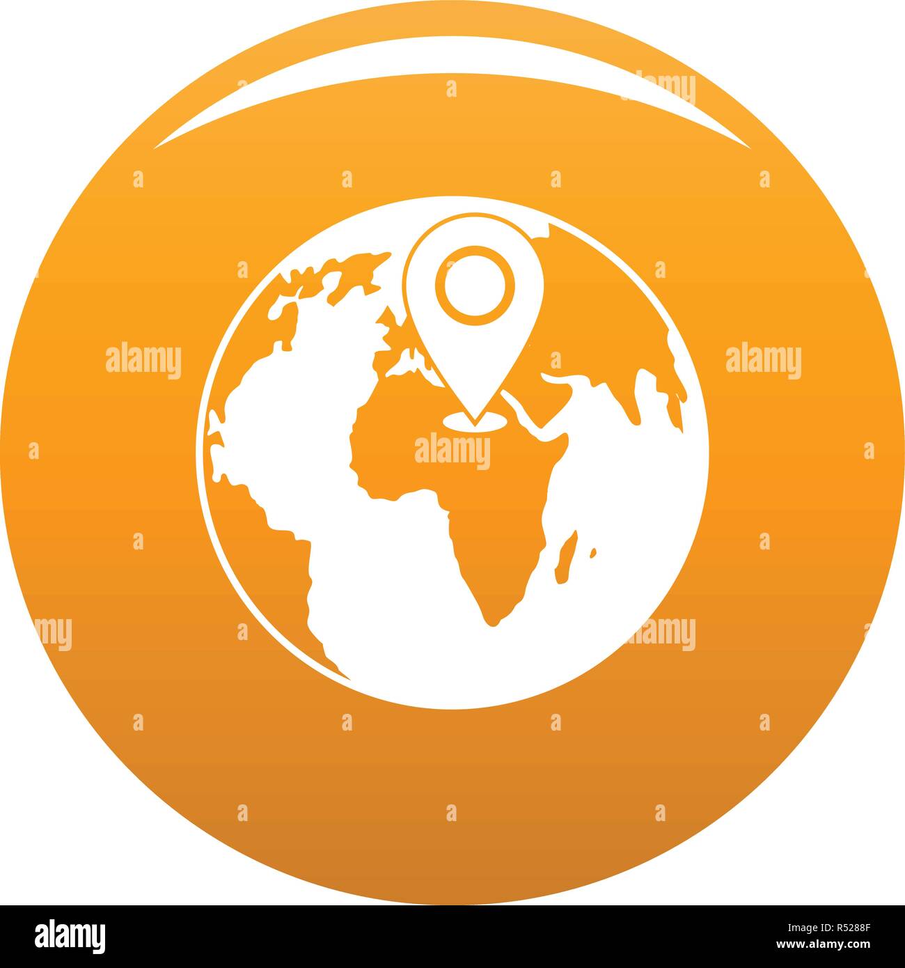 Earth navigation icon. Simple illustration of earth navigation vector ...