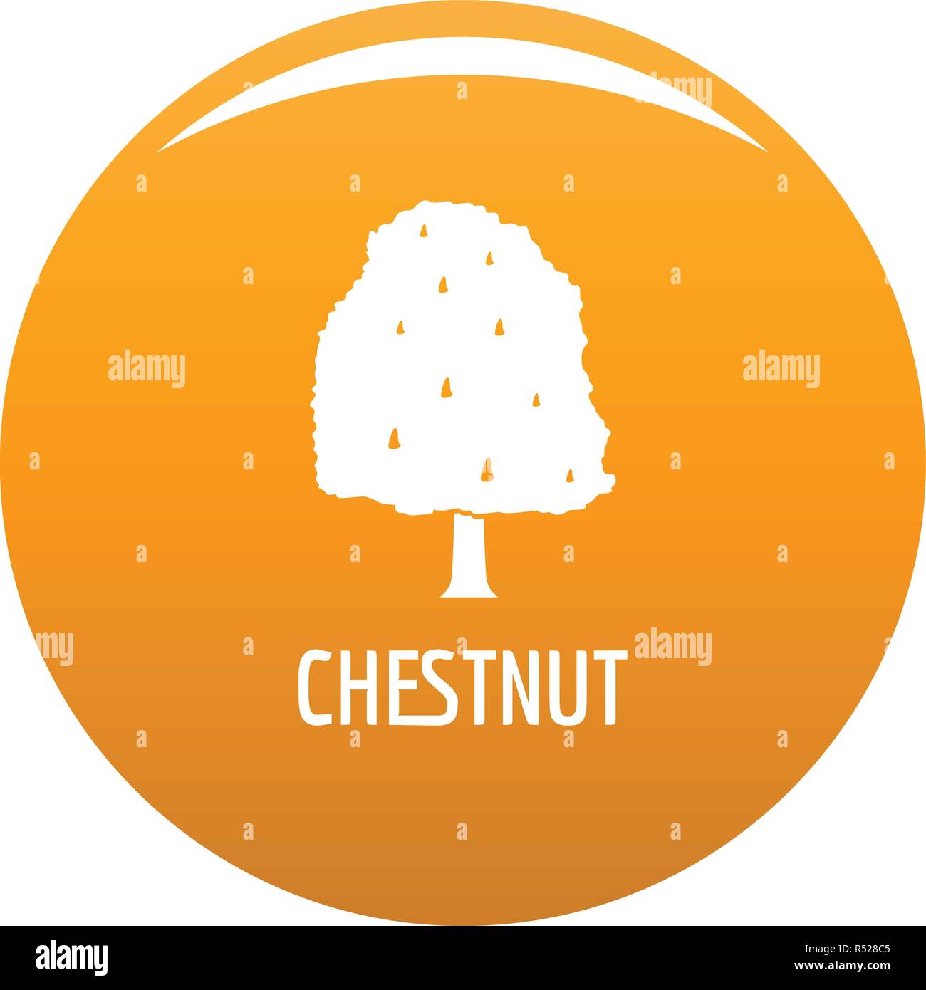 Chestnut tree icon. Simple illustration of chestnut tree vector icon ...