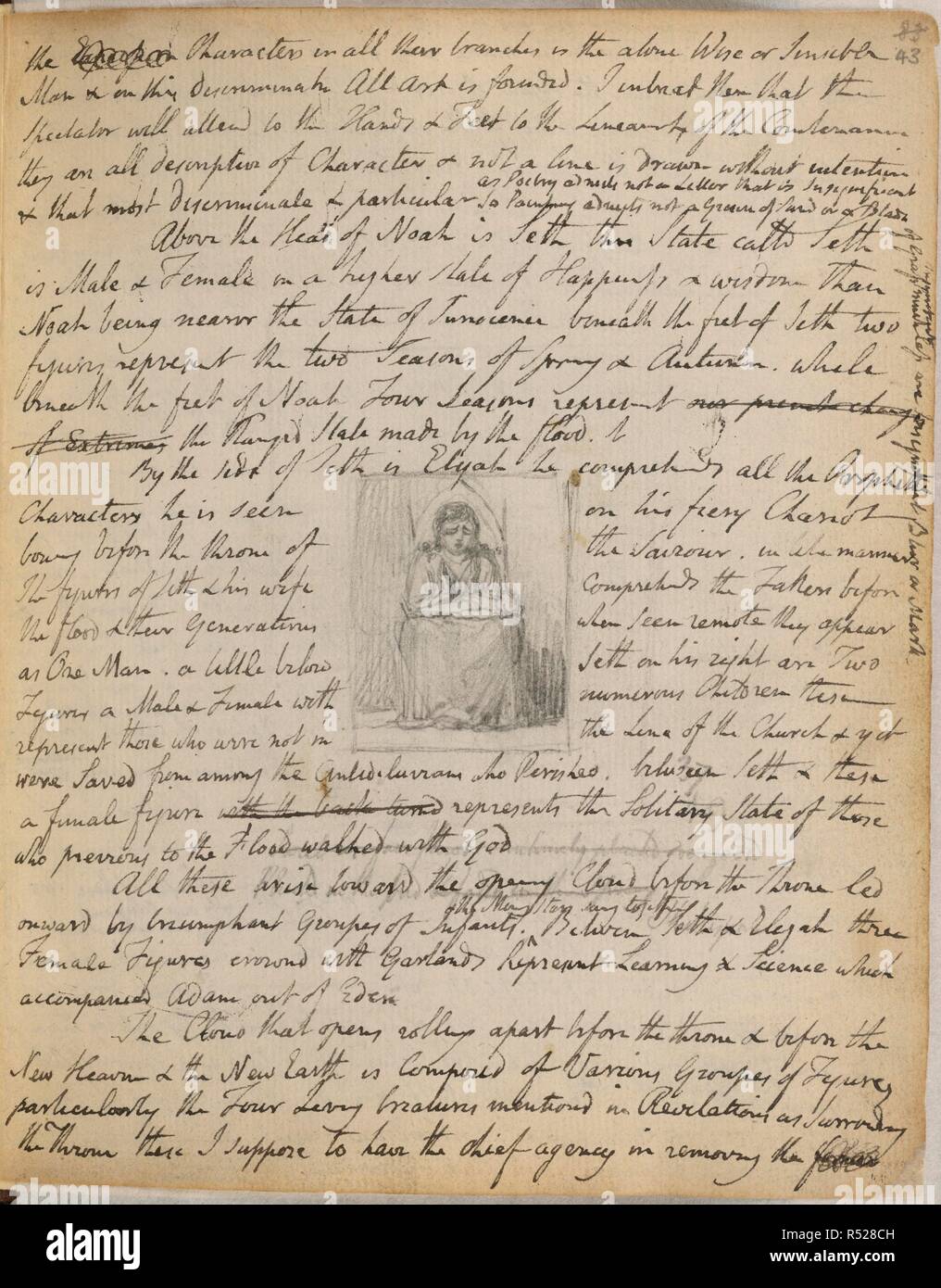 Emblem 53; mother and dead child. Notebook of William Blake. England ...